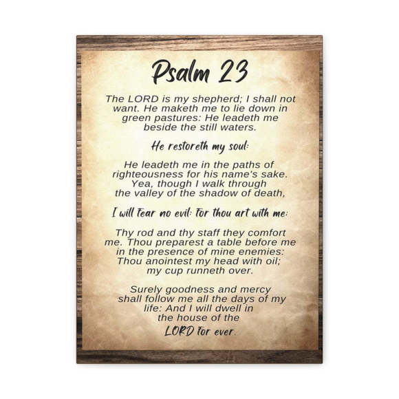 Express Your Love Gifts | Art | Scripture Sign Psalm 23 Brown Wood ...